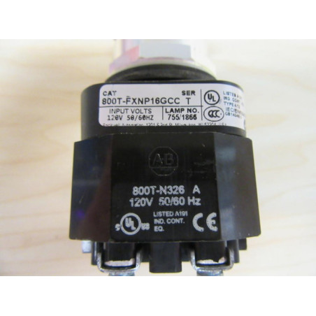 Allen Bradley 800T-FXNP16GCC Push Pull Switch - New No Box