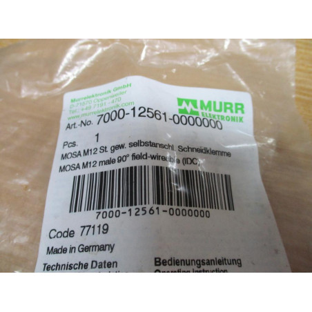 Murr Elektronik 7000-12561-0000000 Male 90° Connector