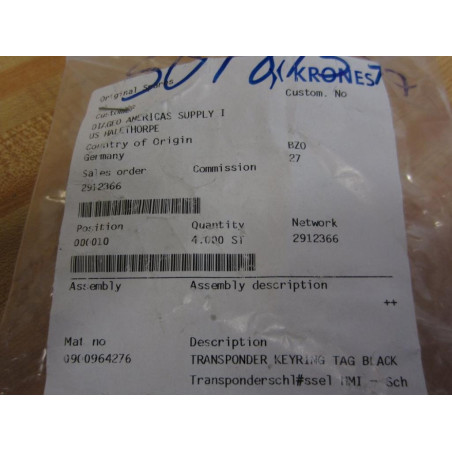 Krones 0900964276 Black Transponder Keyring Tag