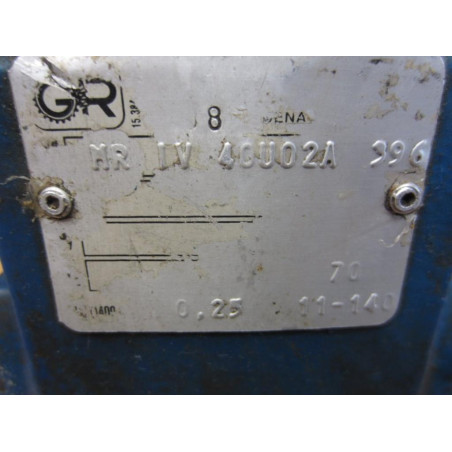 Rossi Motoriduttori MR IV 40U02A 396 Gear Reducer MRIV40U02A396 - Used