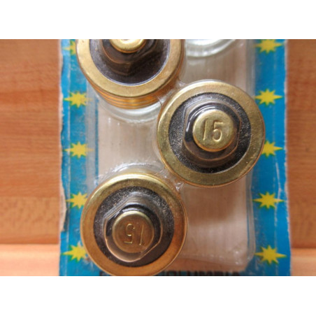 Eagle Electric 690-15 Ferry Glass Plug Fuse 15A-125V (Pack of 4)