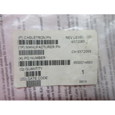 Cabletron Systems 9372065 Cable Kit