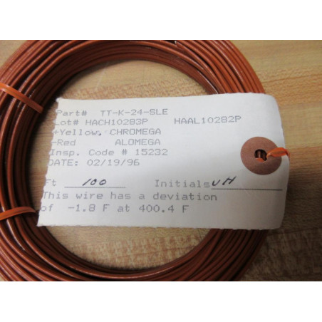 Omega Engineering TT-K-24-SLE-100 Thermocouple Wire TTK24SLE100 - New ...