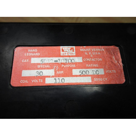Ward Leonard 5DP1-10100 Joslyn Clark Contactor 5DP110100 - Used
