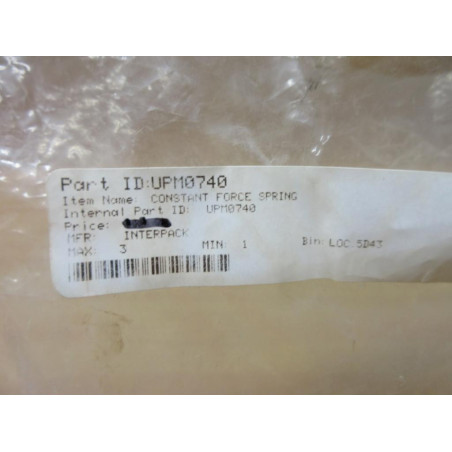 Interpack UPM0740 Constant Force Spring