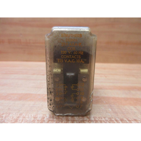 Struthers Dunn 219ABA-P-115 VAC Relay 219ABA-P Cracked Housing - Used