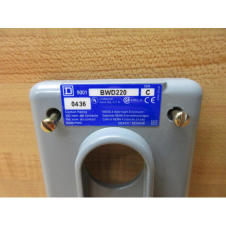 Square D 9001-BWD220 Schneider Electric Control Station Cover - New No Box