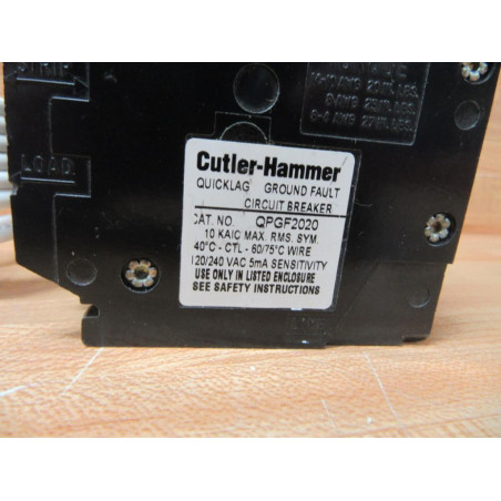 Cutler Hammer QPGF2020 Circuit Breaker 20A 2 pole - New No Box