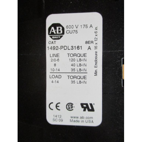 Allen Bradley 1492-PDL3161 Power Distribution Block - New No Box