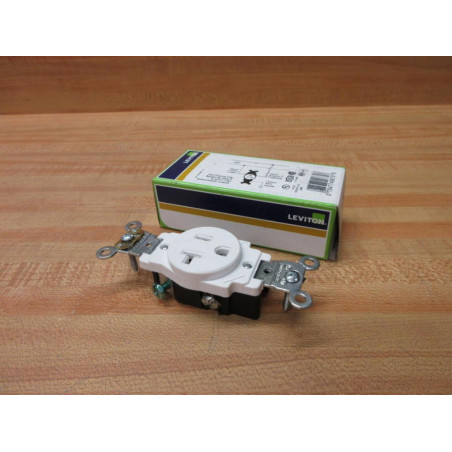 Leviton 5361-W Single Receptacle Outlet 5361W (Pack of 3)