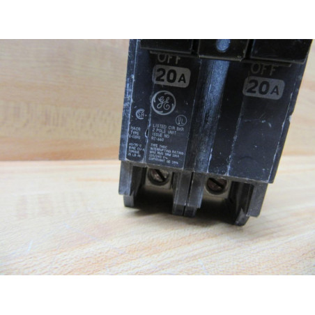 General Electric THQC220 Circuit Breaker 20A 2 Pole GE - Used