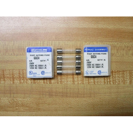 Gould Shawmut Ferraz Mersen GGC4A Fuse Cross Ref 5LAY2 Fine Wire (Pack ...