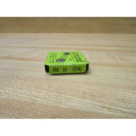 Littelfuse 3AB-8A Fuse Cross Ref 6F046 314 White (Pack of 10)
