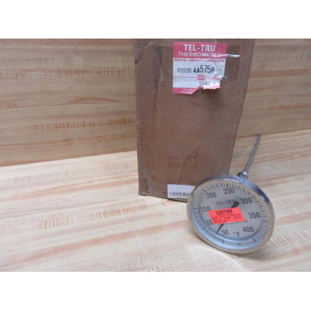 Tel-Tru AA575R 5" S.S. Adjustable Thermometer 50-400°F 12" Stem