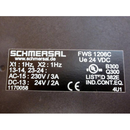 Schmersal FWS 1206C Impulse Sensor Monitor FWS1206C - Used