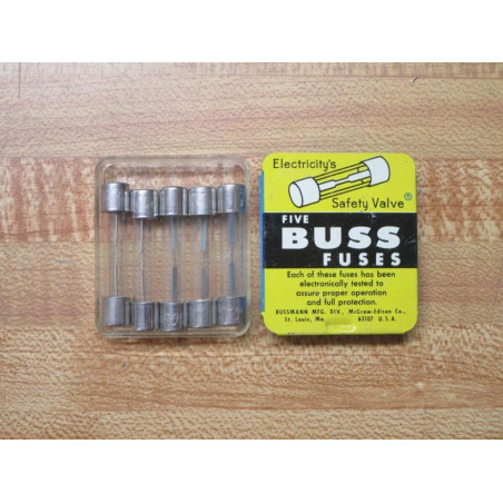Buss AGC-6 Bussmann Fuse Cross Ref 4XH47, 3AG Metal Strip Element (Pack ...