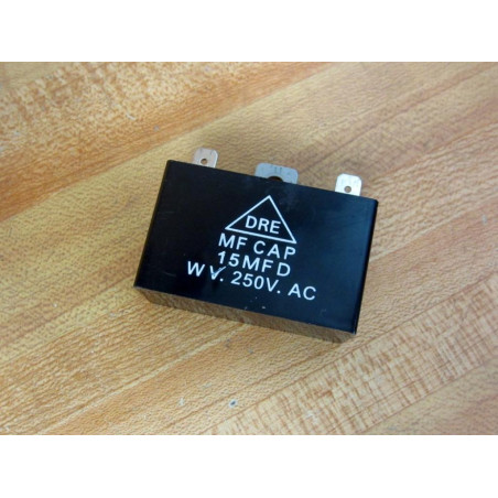 DRE MF CAP Capacitor MFCAP 15 MFD 250V AC - New No Box