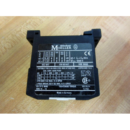 Moeller DILEM-10-GI 3P Mini Contactor 24VDCDILEM-10-G1