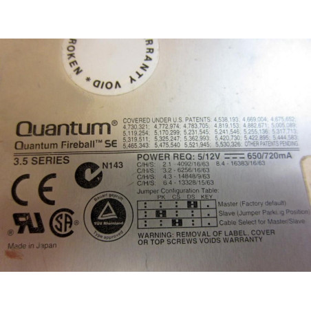 Quantum SE21A012 Fireball SE Hard Drive - Used