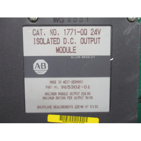 Allen Bradley 1771-OQ Isolated DC Output Module 965302-01 - Used
