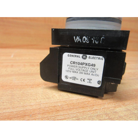 General Electric CR104PLT22G GE Push Button Pilot Light WO Contact ...