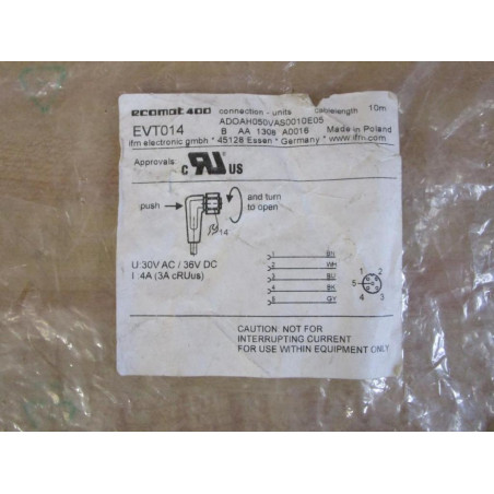 IFM Efector E10705 Cable ADOAH050VAS0010E05 EVT014