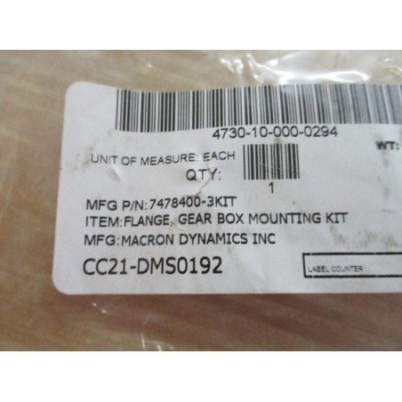 Macron 747840-3KIT Flange, Gear Box Mounting Kit 7478403KIT