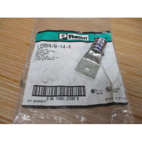 Panduit LCAS40-14-X Copper Lug LCAS40-14 (Pack of 4)
