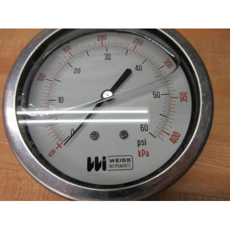 Weiss Instruments LF402-060-4L Pressure Gauge 0-60PSI - New No Box