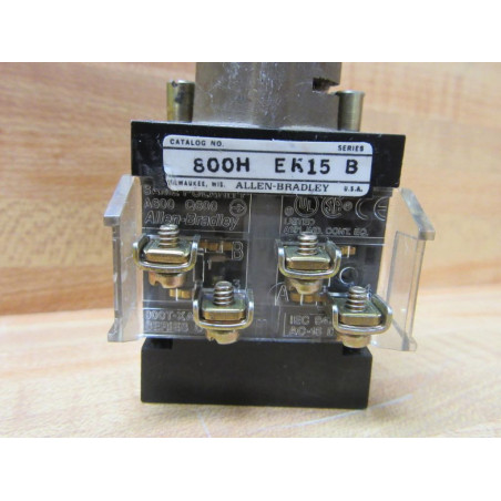 Allen Bradley 800H-EK15 Locking Switch W800T-XA, (1) Key - Used