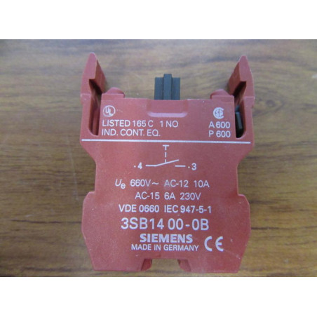 Siemens 3SB1400-0B Block 3SB14000B 3SB1-400-0B