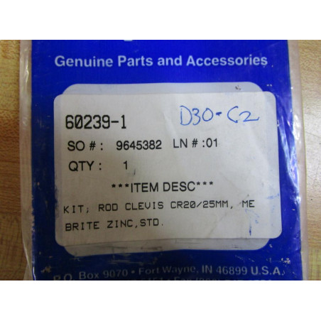 PHD 60239-1 Rod Clevis Kit 602391