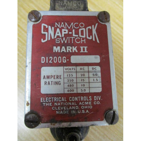 Namco D1200G Danaher Snap-Lock Switch Mark II - Used