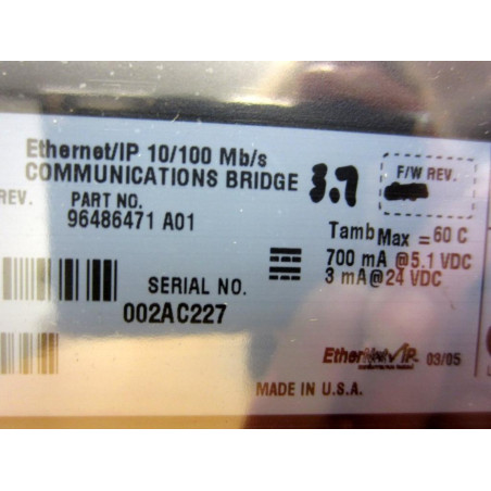 Allen Bradley 1756-ENBT Module 1756ENBT Ser.A Rev.L01 PN 96486471 A01 ...