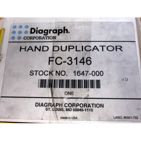 Diagraph FC-3146 Flat Hand Duplicator Marking System FC3146