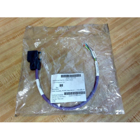 Northrop Grumman 174K329G02 Turck Cable Assy W3995, Main Pnl A1->Main ...