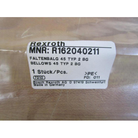 Rexroth Bosch Group R162040211 Bellows 2 BG 3' Length