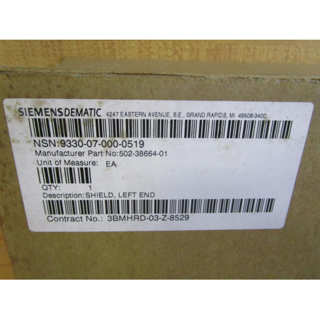 Siemens Dematic 502-38664-01 Shield, Left End 5023866401