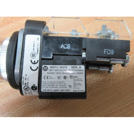 Allen Bradley 800T-QAH2GA2 Button W800T-XA2XD1 800TC-N374 - New No Box