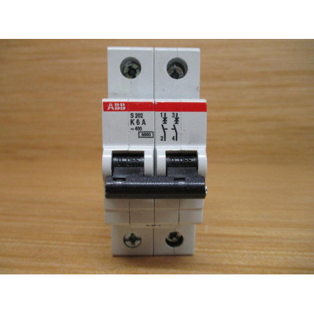 ABB S202-K6A 6A Circuit Breaker S202-K6 - Used