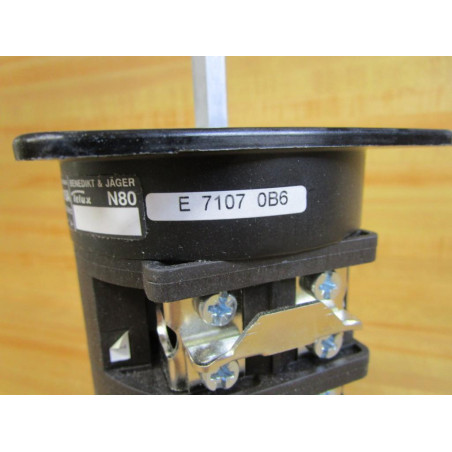 Benedikt & Jager N80 E 7107 Rotary Switch SWI-0131A WO Handle - New No Box