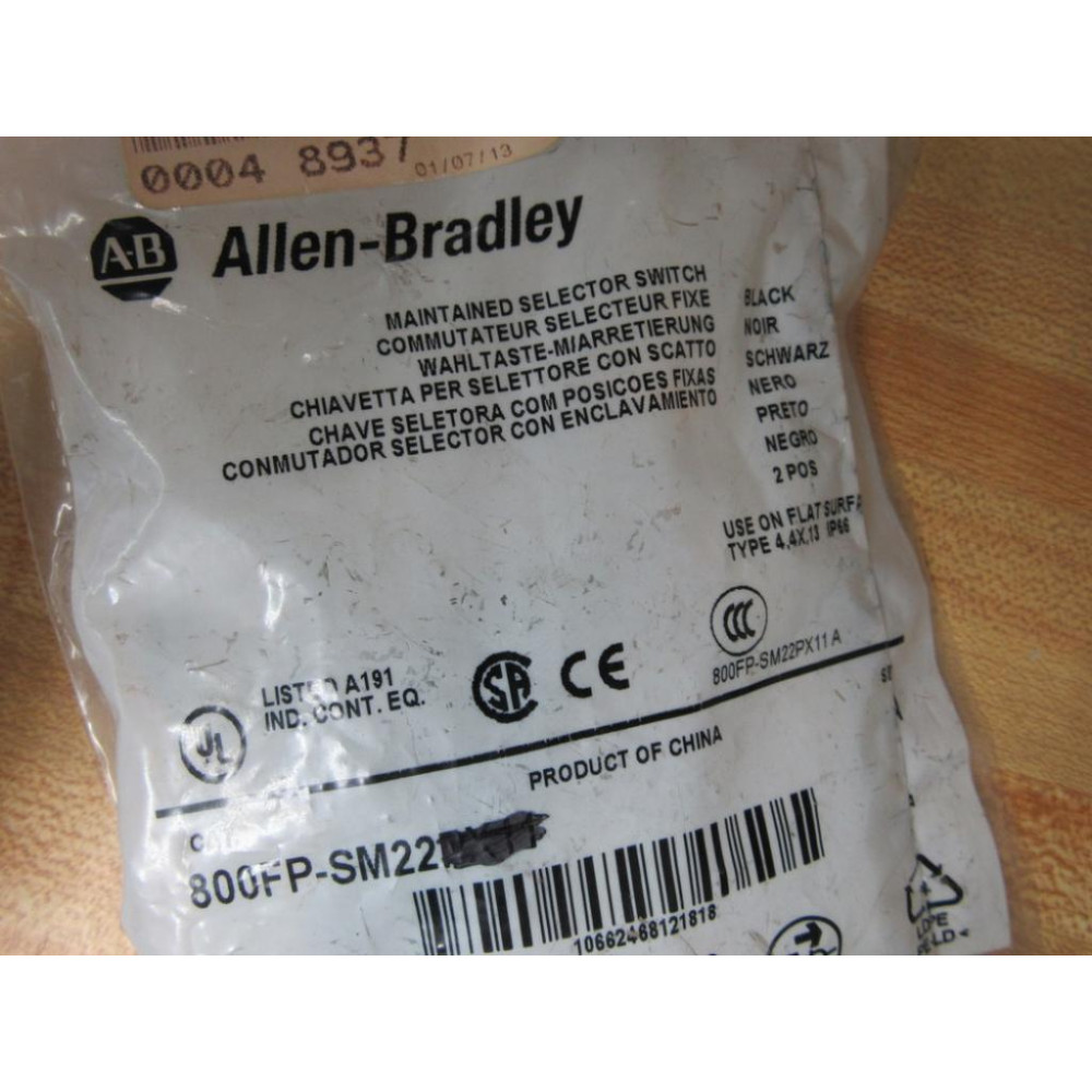 Allen Bradley 800FP-SM22 Selector Switch 800FPSM22 2 Position