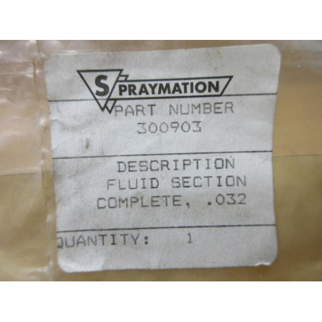 Spraymation 300903 Fluid Section Complete .032