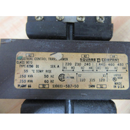 Square D 9070 K150 D1 Transformer S30033-587-50 - Used