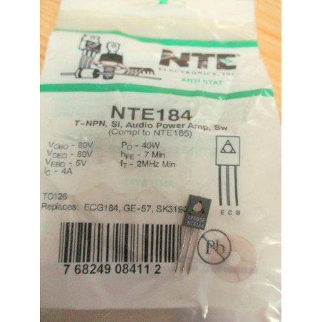 NTE NTE184 Bipolar Transistor (Pack of 10)