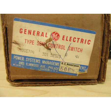 General Electric 10CE714 SMB Control Switch