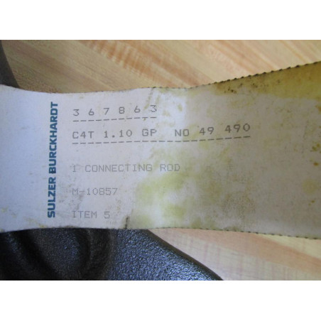 Sulzer Burckhardt M-10857 Connecting Rod M38-495-401 - New No Box