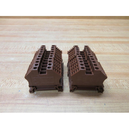 Morsettitalia EURO 4 Terminal Block Brown (Pack of 20) - New No Box