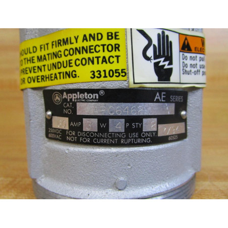 Appleton Electric Company APC6462 Emerson Plug - New No Box