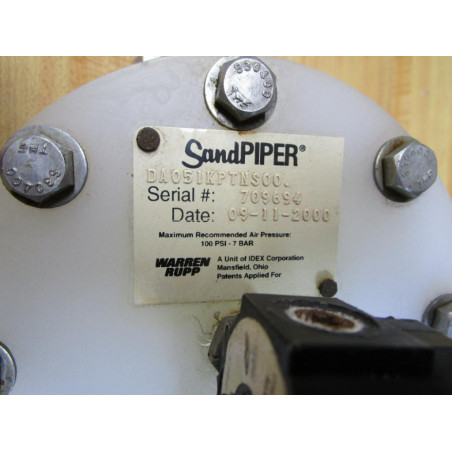 Sandpiper DA051KPTNS00 Warrn Rupp Pump Surge Suppressor - Used